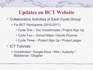 BCT CoP Activities | PPT
