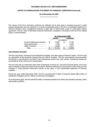 goldman sachs Consolidated Statement of Financial Condition | PDF