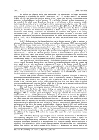 Development and testing of braking and acceleration features for ...