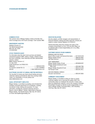 morgan stanley Annual Reports 2002 | PDF | Stocks and Bonds | Personal ...