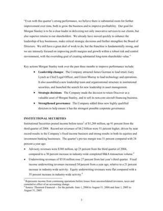 morgan stanley Earnings Archive 2005 3rd | PDF