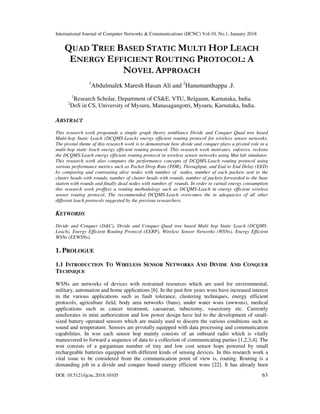 QUAD TREE BASED STATIC MULTI HOP LEACH ENERGY EFFICIENT ROUTING PROTOCOL: A NOVEL APPROACH | PDF ...