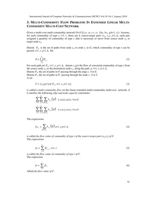 EXTENDED LINEAR MULTI-COMMODITY MULTICOST NETWORK AND MAXIMAL FLOW ...