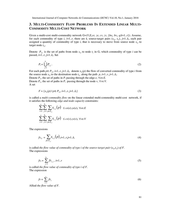 Extended Linear Multi Commodity Multicost Network And Maximal Flow Limited Cost Problems Pdf
