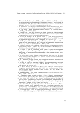 Facial Expression Detection for video sequences using local feature extraction algorithms | PDF