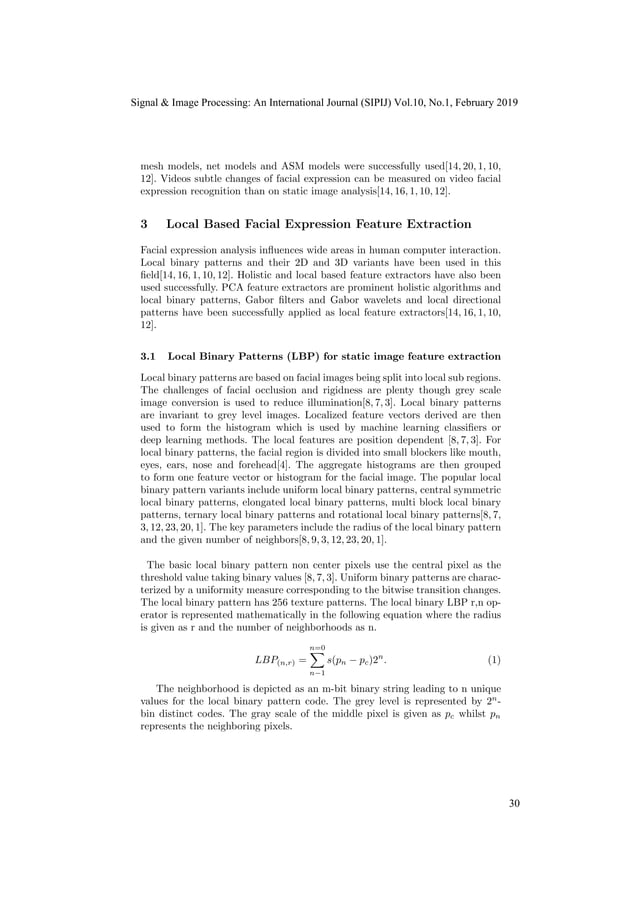 Facial Expression Detection For Video Sequences Using Local Feature Extraction Algorithms Pdf