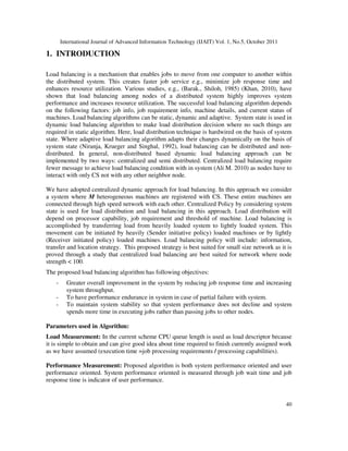 ANALYSIS OF THRESHOLD BASED CENTRALIZED LOAD BALANCING POLICY FOR ...