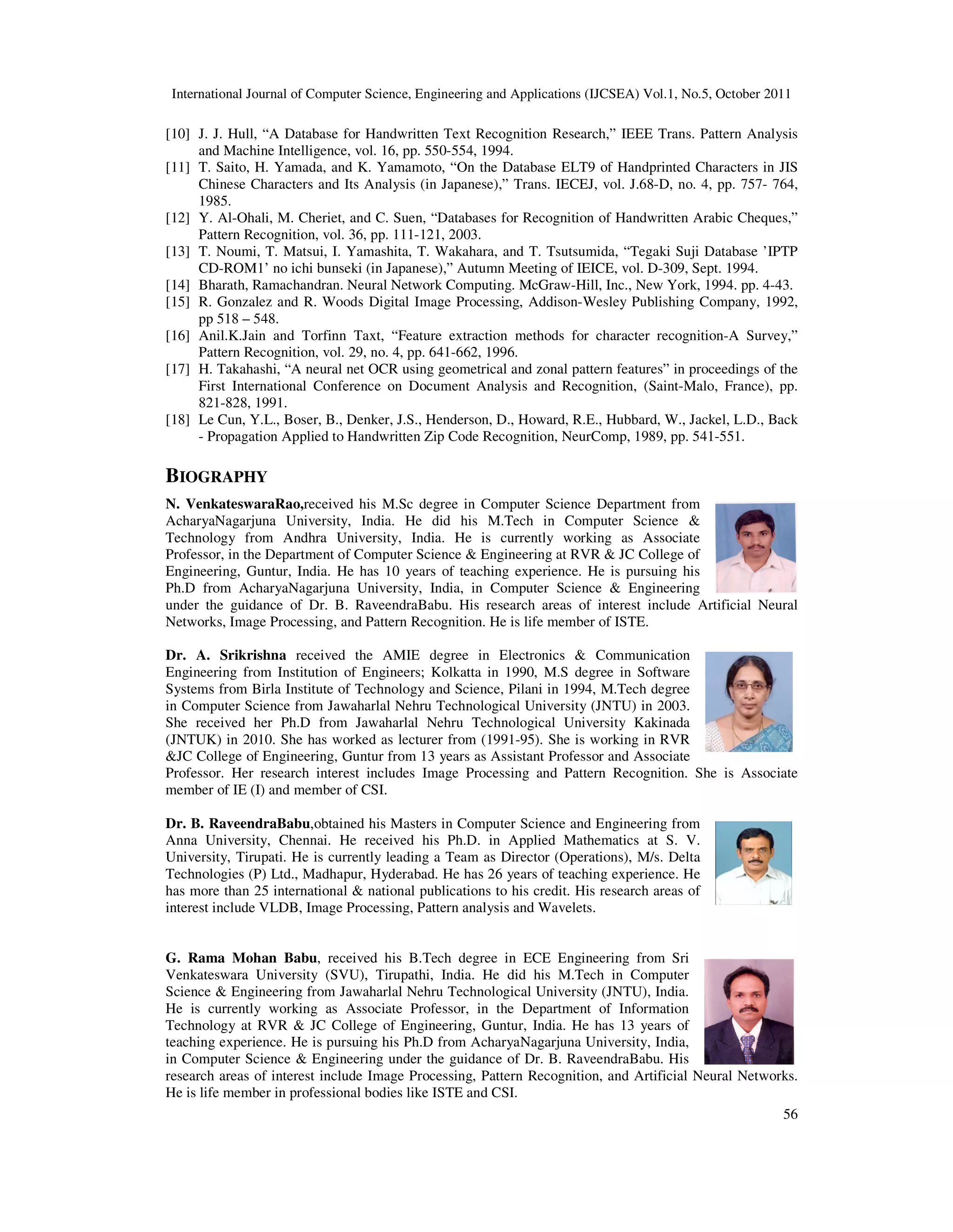 An Efficient Feature Extraction And Classification Of Handwritten