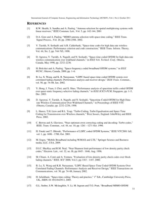 PERFORMANCE OF ITERATIVE LDPC-BASED SPACE-TIME TRELLIS CODED MIMO-OFDM SYSTEM OVER AWGN AND ...