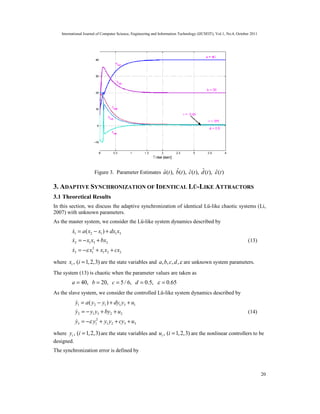 ADAPTIVE STABILIZATION AND SYNCHRONIZATION OF LÜ-LIKE ATTRACTOR | PDF | Physics | Science