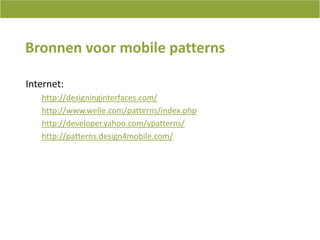 1011q1 design for mobile les 3 patterns for mobile | PPT