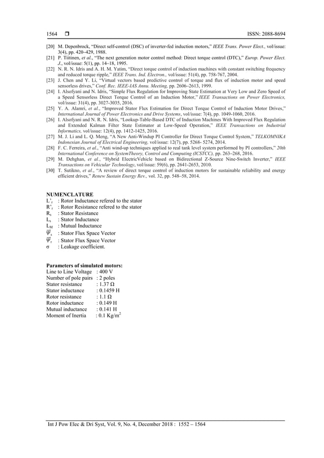 Direct Torque Control Of Two Induction Motors Using The Nine Switch Inverter Pdf