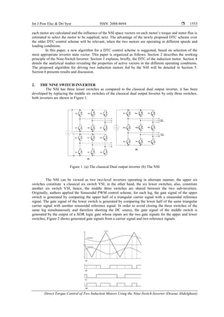 Direct Torque Control of Two Induction Motors Using the Nine-Switch Inverter | PDF