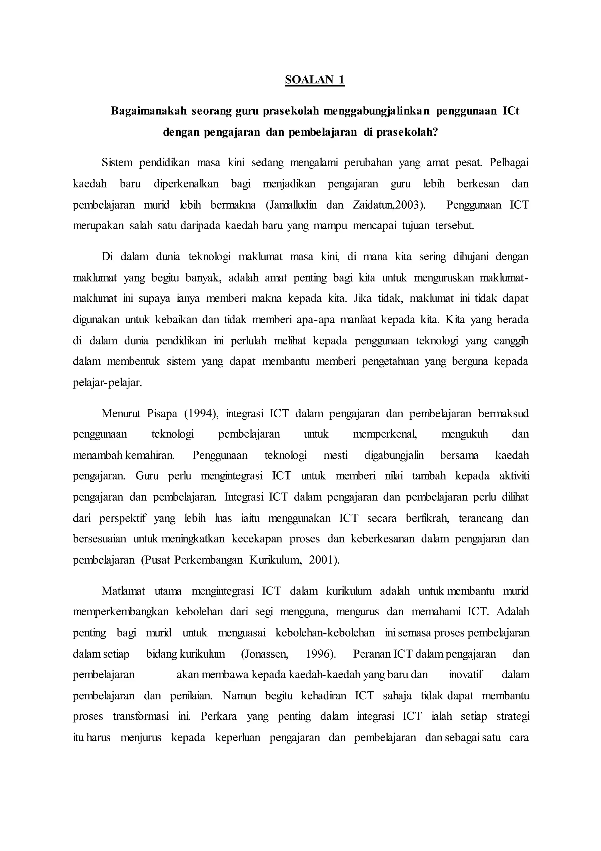 ICT DALAM PENDIDIKAN | DOCX