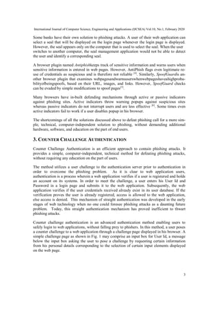 COUNTER CHALLENGE AUTHENTICATION METHOD: A DEFEATING SOLUTION TO ...