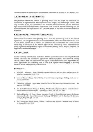 Counter Challenge Authentication Method: A Defeating Solution to Phishing Attacks | PDF