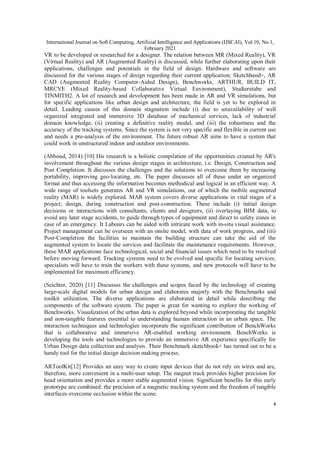 FUTURISTIC TECHNOLOGY IN ARCHITECTURE & PLANNING - AUGMENTED AND VIRTUAL REALITY: AN OVERVIEW | PDF