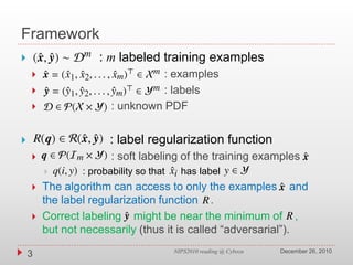 NIPS2010 reading: Semi-supervised learning with adversarially missing label information | PDF ...