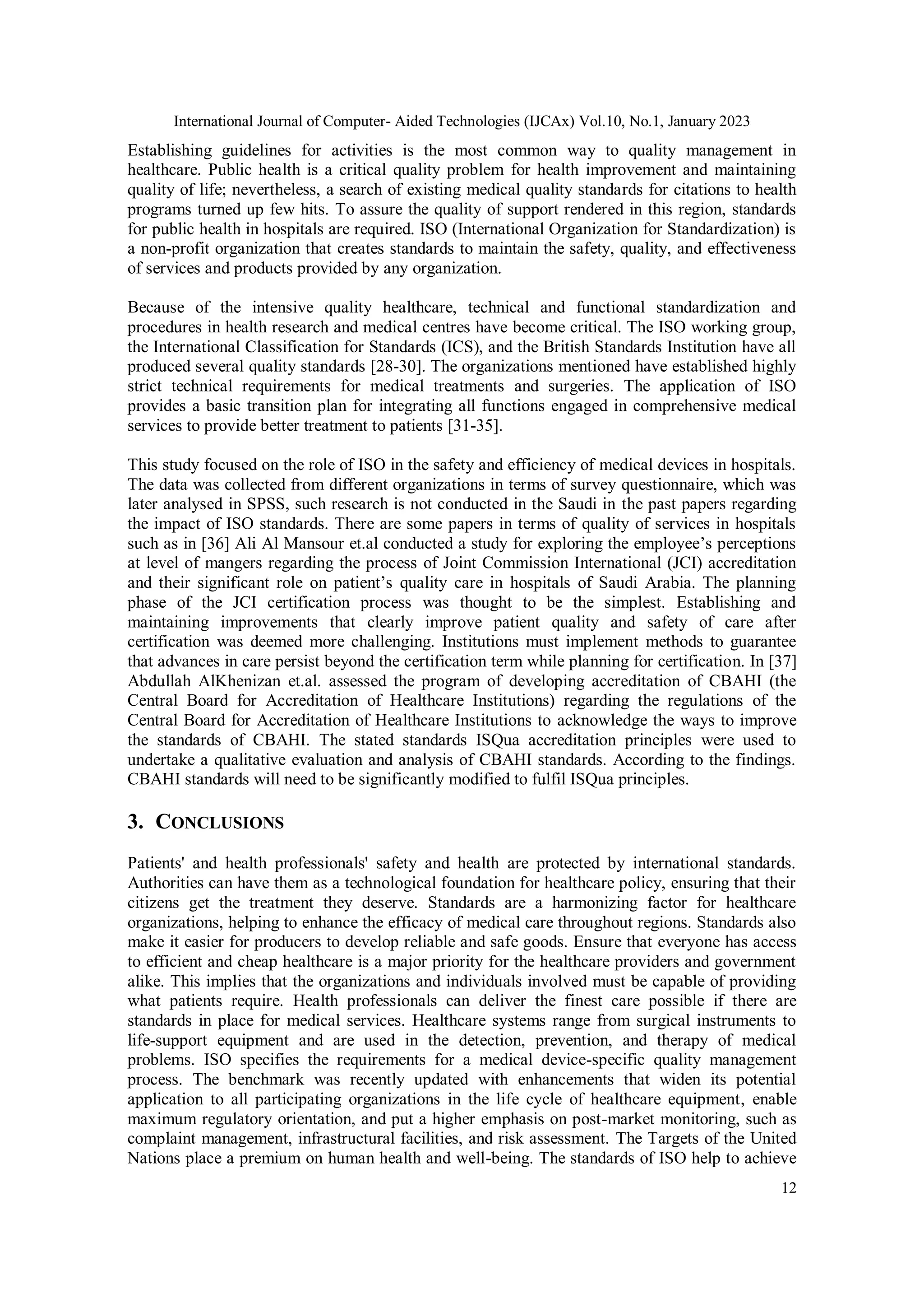 IMPACT OF APPLYING INTERNATIONAL QUALITY STANDARDS ON MEDICAL EQUIPMENT IN SAUDI ARABIA | PDF