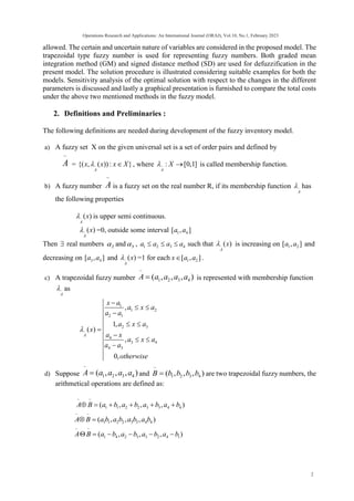 Fuzzy Inventory Model of Deteriorating Items under Power Dependent Demand and Inventory Level ...
