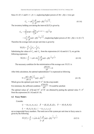 Fuzzy Inventory Model of Deteriorating Items under Power Dependent Demand and Inventory Level ...