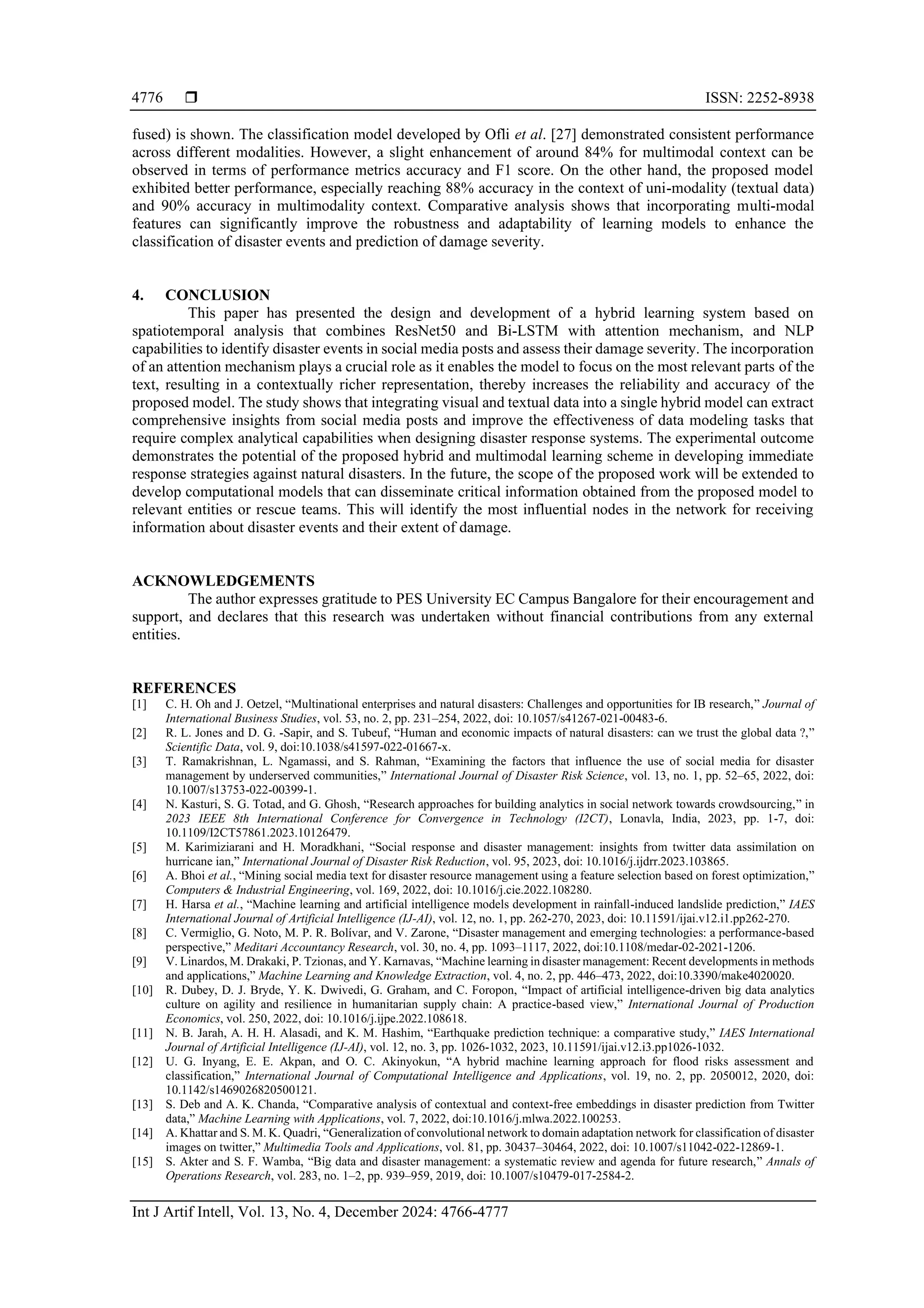 Leveraging multimodal deep learning for natural disaster event classification and its damage ...