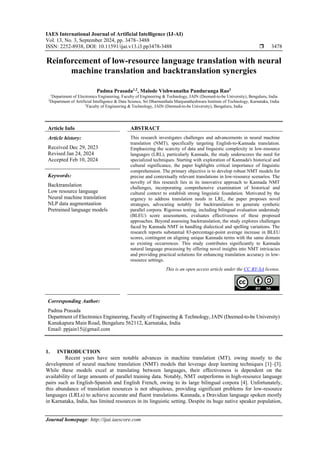 Reinforcement of low-resource language translation with neural machine ...