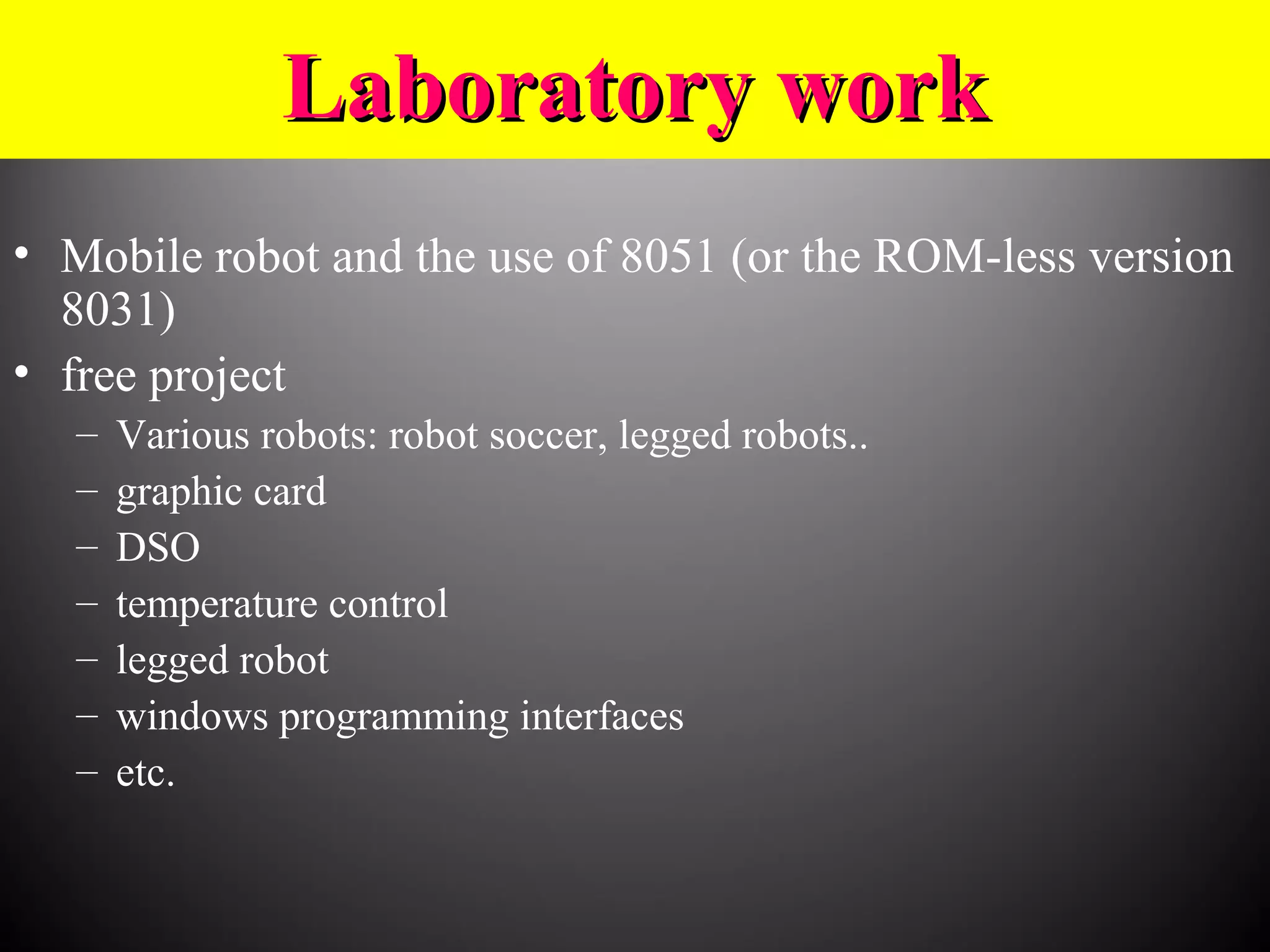 Autonomous Robotics Based On Simple Sensor Inputs Ppt