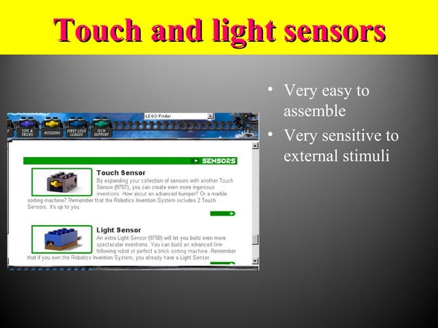 Autonomous Robotics Based On Simple Sensor Inputs Ppt