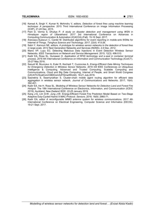 Modelling of wireless sensor networks for detection land and forest fire hotspot | PDF