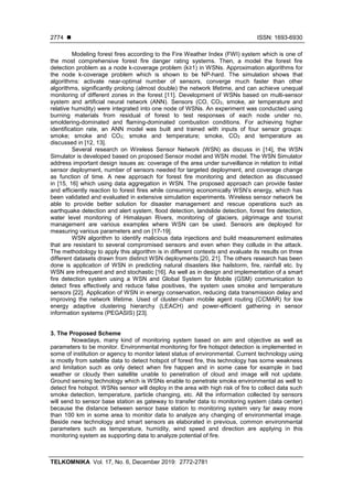 Modelling of wireless sensor networks for detection land and forest fire hotspot | PDF