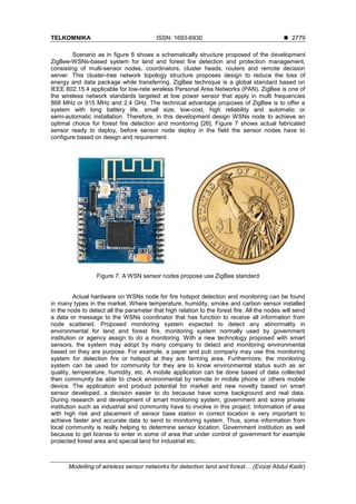 Modelling of wireless sensor networks for detection land and forest fire hotspot | PDF
