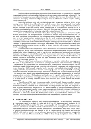 Integrating Game-based Interactive Media as Instructional Media ...