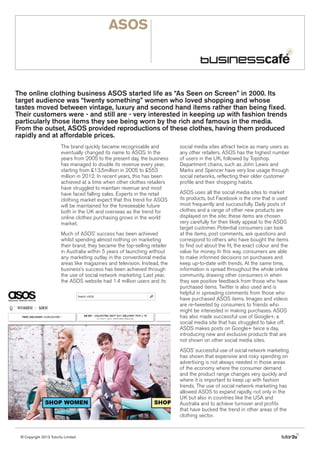 Business Cafe - The Retail Model of ASOS | PDF