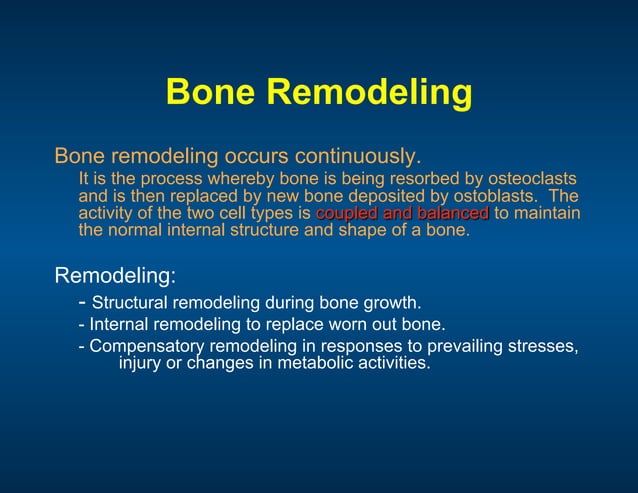 10.13.08: Histology - Bone Formation and Remodeling | PDF | Bone and Joint Conditions | Diseases ...