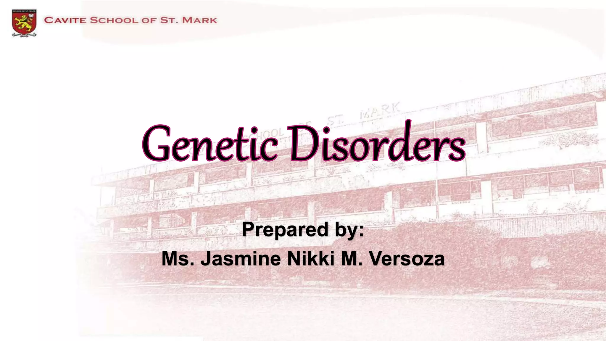Genetic Disorders due to Error in Meiosis | PPTX