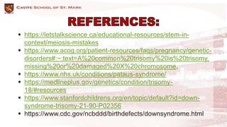 Genetic Disorders due to Error in Meiosis | PPTX