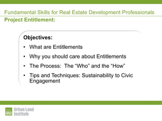 Fundamental Skills for Real Estate Development Professionals II Con't ...