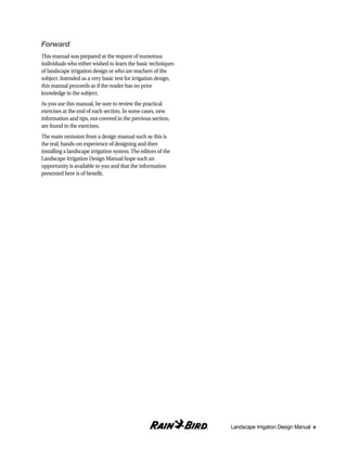 Irrigation Design Manual | PDF