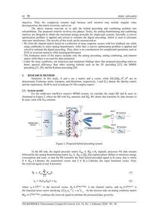 Integrating millimeter wave with hybrid precoding multiuser massive MIMO for 5G communication | PDF