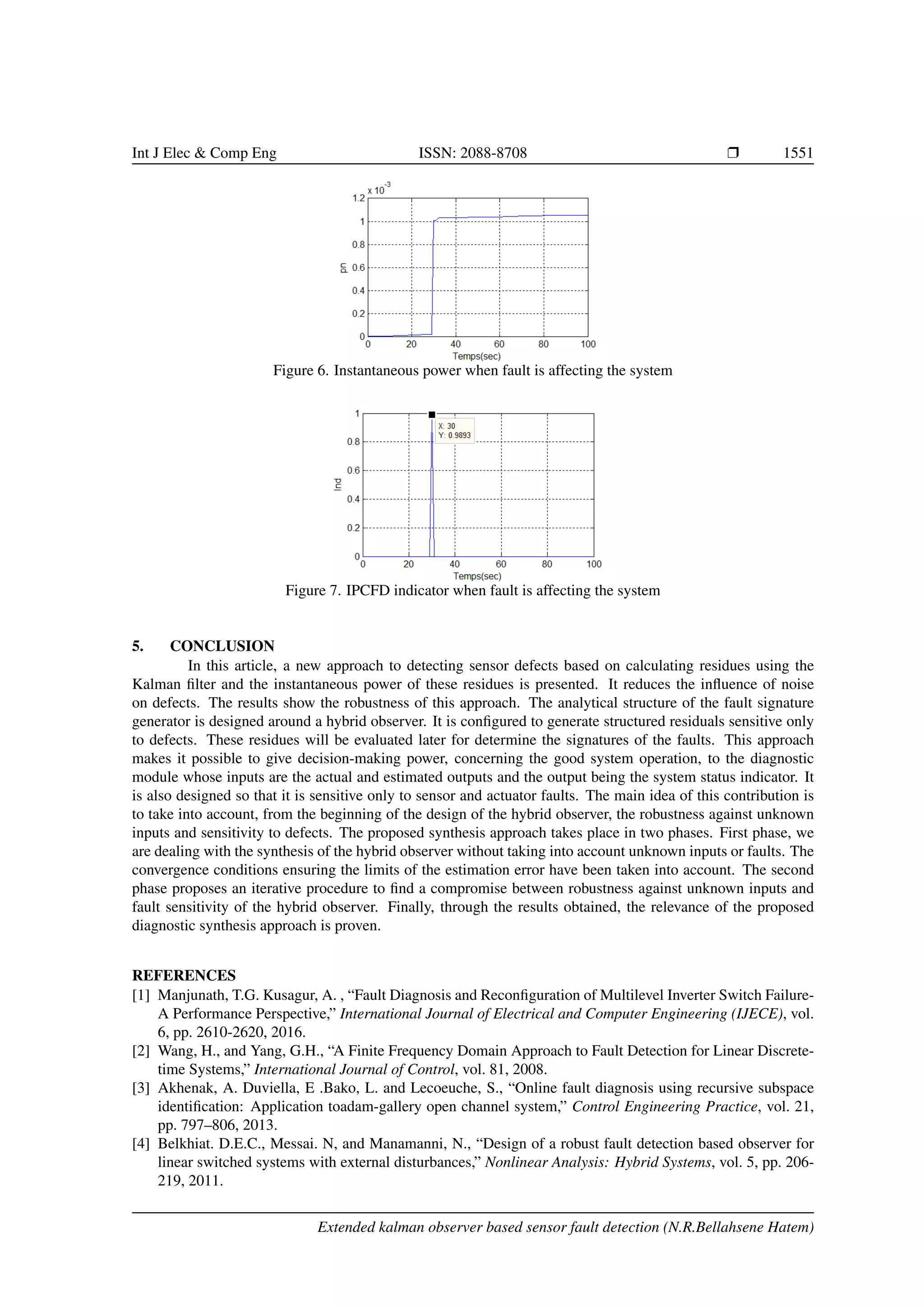 Extended Kalman observer based sensor fault detection | PDF | Chemistry | Science