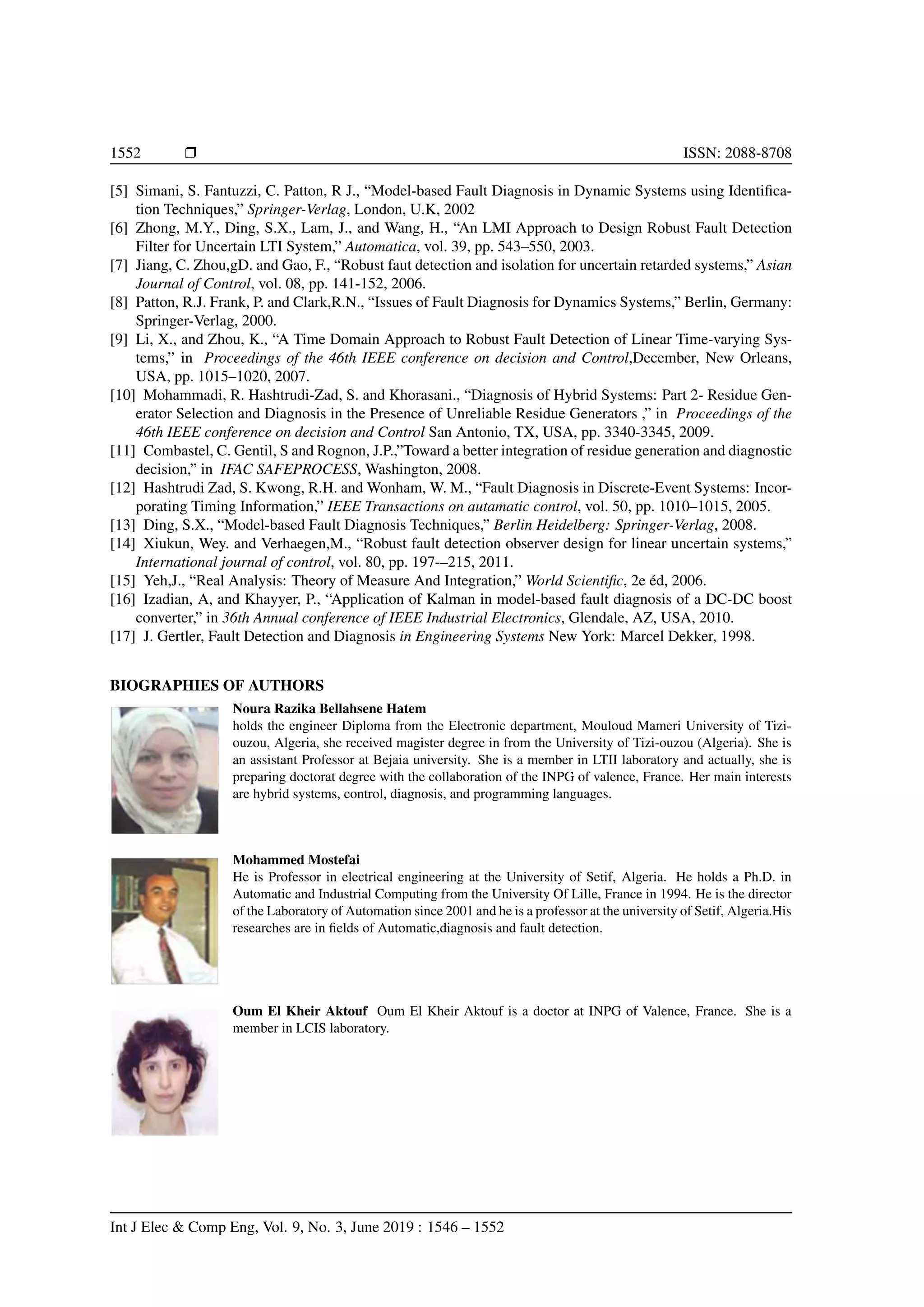 Extended Kalman observer based sensor fault detection | PDF | Chemistry | Science