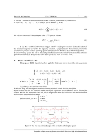 Extended Kalman observer based sensor fault detection | PDF | Chemistry | Science