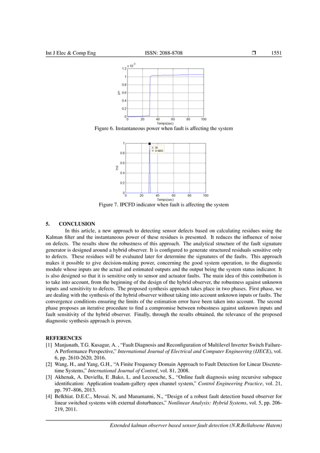 Extended Kalman Observer Based Sensor Fault Detection Pdf Chemistry