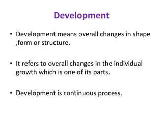 concept of growth and deve | PPTX