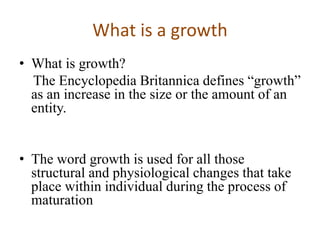concept of growth and deve | PPTX