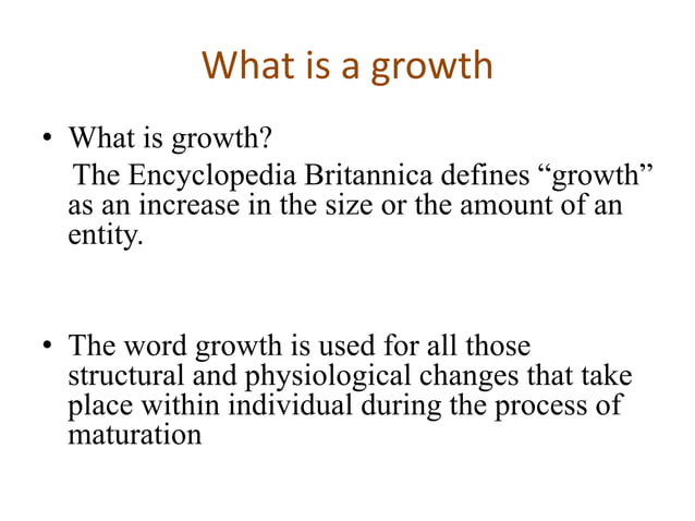 concept of growth and deve | PPTX