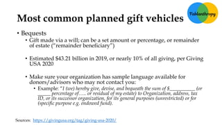 What's Your Legacy? Implementing a planned giving program | PPTX