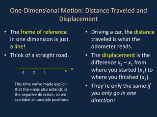 Kinematics one-dimensional motion | PDF
