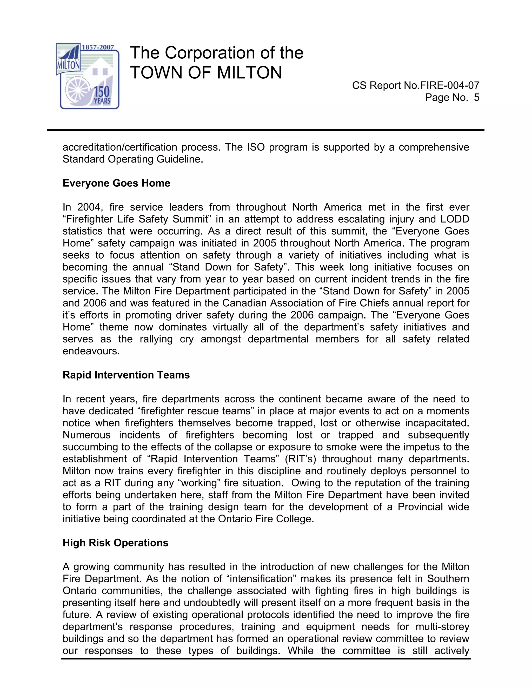 FIRE-004-07 Firefighter Injury Prevention | PDF